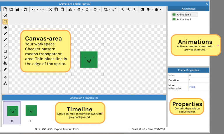 Part 1: The Construct 3 Animations Editor – An Overview – Playable Concepts